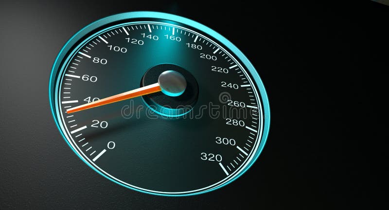 Speedometer Blue Fast Speed Stock Photo - Image of gauge, dial: 41455848