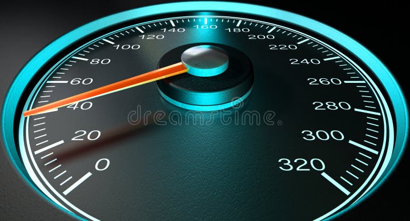 Speedometer Fast Speed stock illustration. Illustration of backlit ...