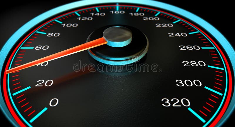 Speedometer Blue Fast Speed Stock Photo - Image of gauge, dial: 41455848