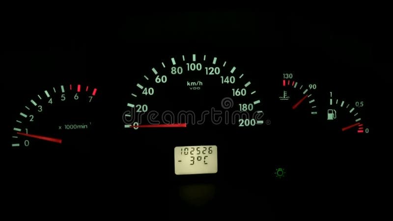 Car speedometer dashboard stock footage. Video of drive - 263662022
