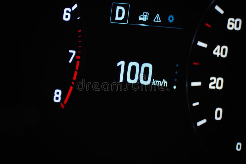 Speedometer in the Car on the Dashboard Stock Image - Image of circle ...