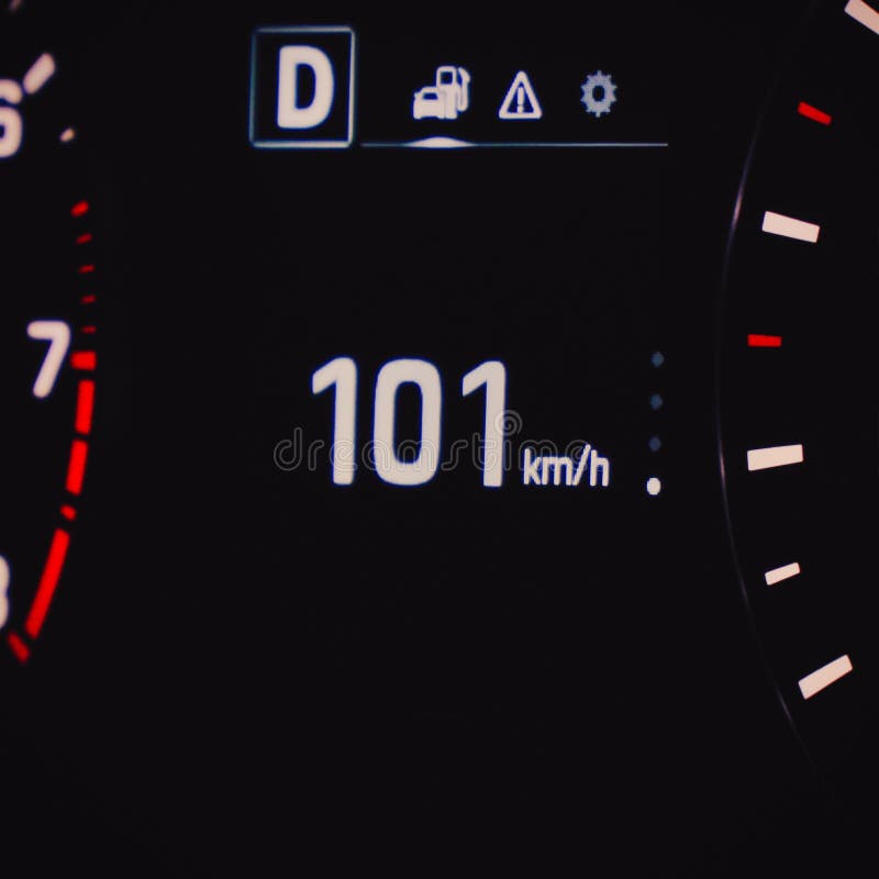 Speedometer in the Car on the Dashboard Stock Photo - Image of pointer ...