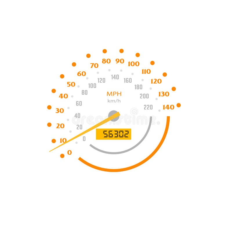 Speedometer Gauge, Car Speed Scale Dial Dashboard Stock Vector ...