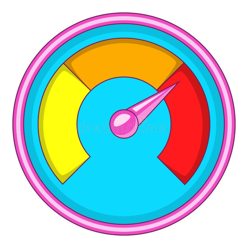 Speedometer for Car Icon, Cartoon Style Stock Vector - Illustration of ...