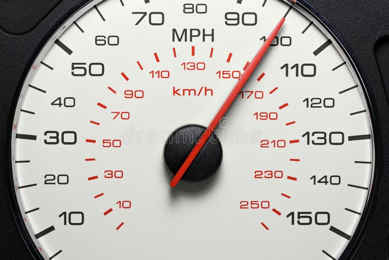 Speedometer at 100 MPH stock image. Image of limit, kilometer - 117893331