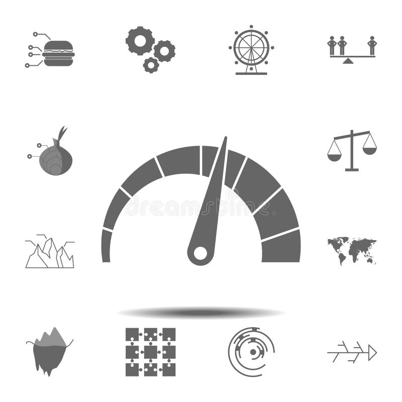 Speedometer Chart Icon. Simple Glyph Vector Element of Charts and ...