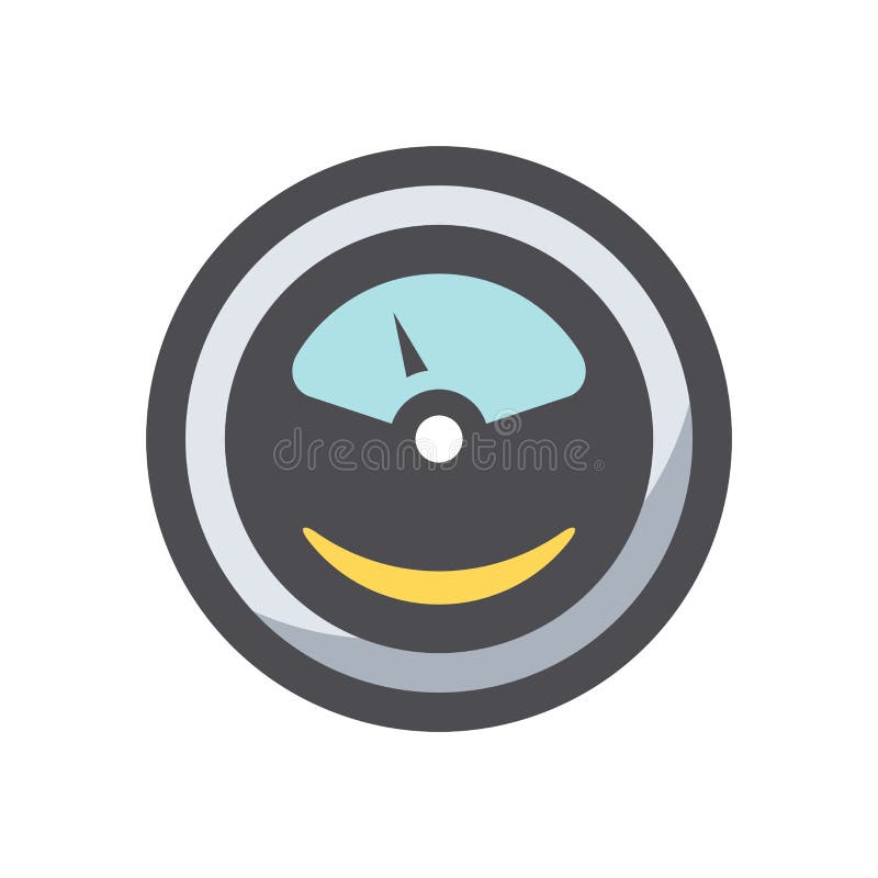 Speedometer Circle Element Vector Icon Cartoon Illustration. Stock ...