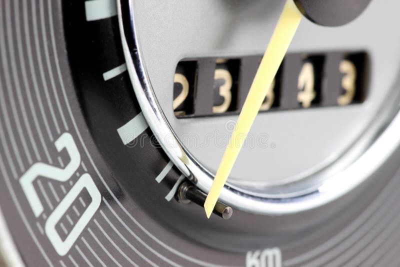 Speedometer of classic car stock photo. Image of back - 67739012