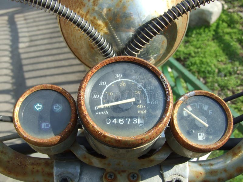 Speedometer stock photo. Image of retro, rusty, limit - 31961484