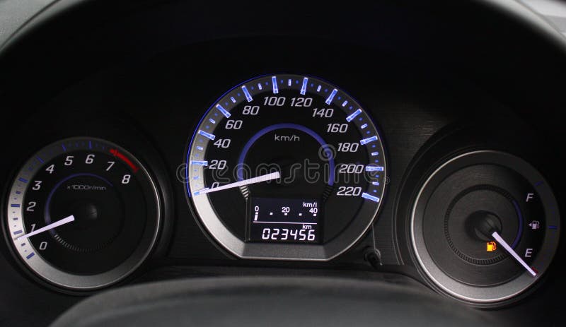 Speedometer with dark mode stock image. Image of equipment - 68630461