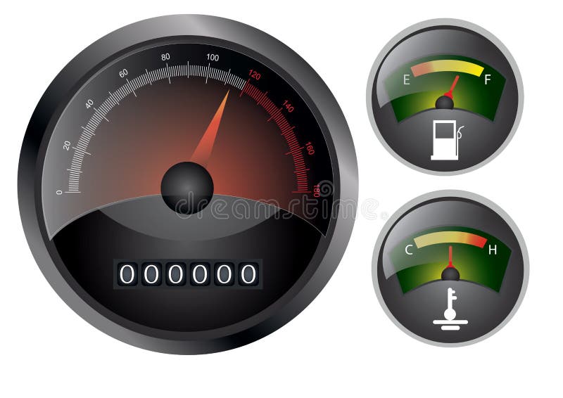 Vector retro car gauges stock vector. Illustration of item - 20444566