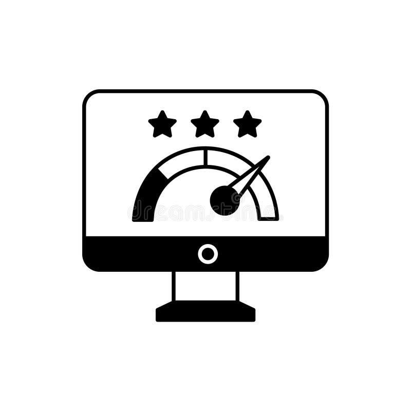 Speedometer Dashboard Glyph Vector Icon that Can Easily Edit or Modify ...