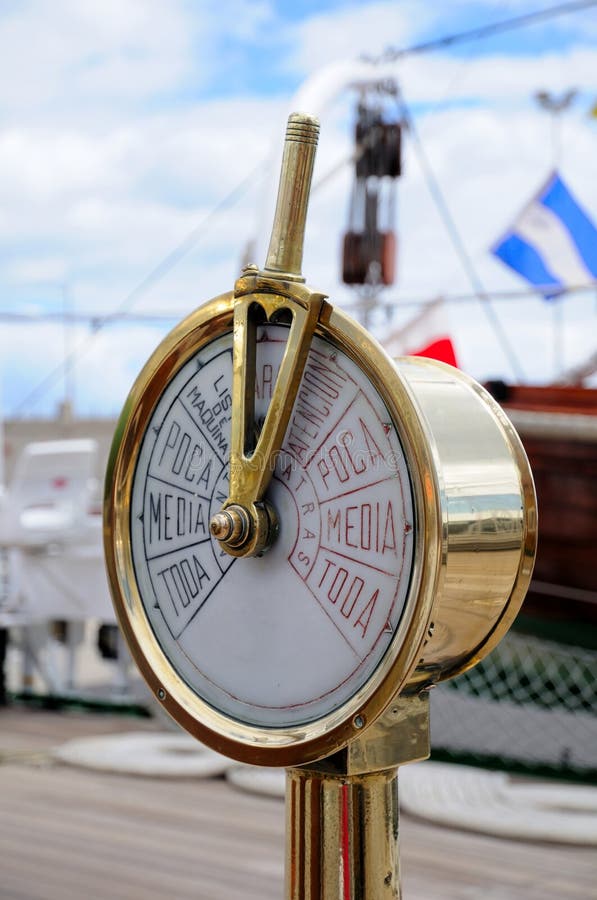 Speedometer on the Deck of an Old Ship Stock Image - Image of marine ...
