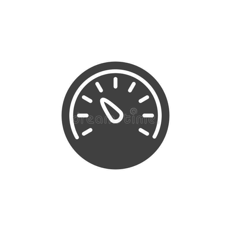 Speedometer Dial Solid Glyph Icon Stock Vector - Illustration of ...