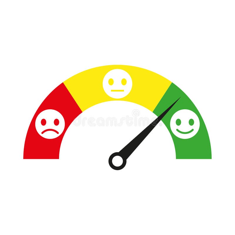 Speedometer Emotions. Vector Illustration Stock Vector - Illustration ...