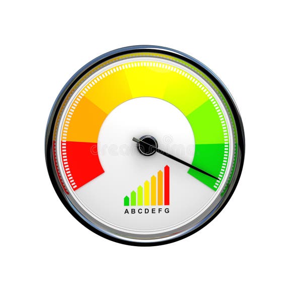 Speedometer Energy Efficiency Stock Illustration - Illustration of ...