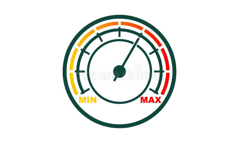 Speedometer with Fast Speed Vector Design Stock Vector - Illustration ...
