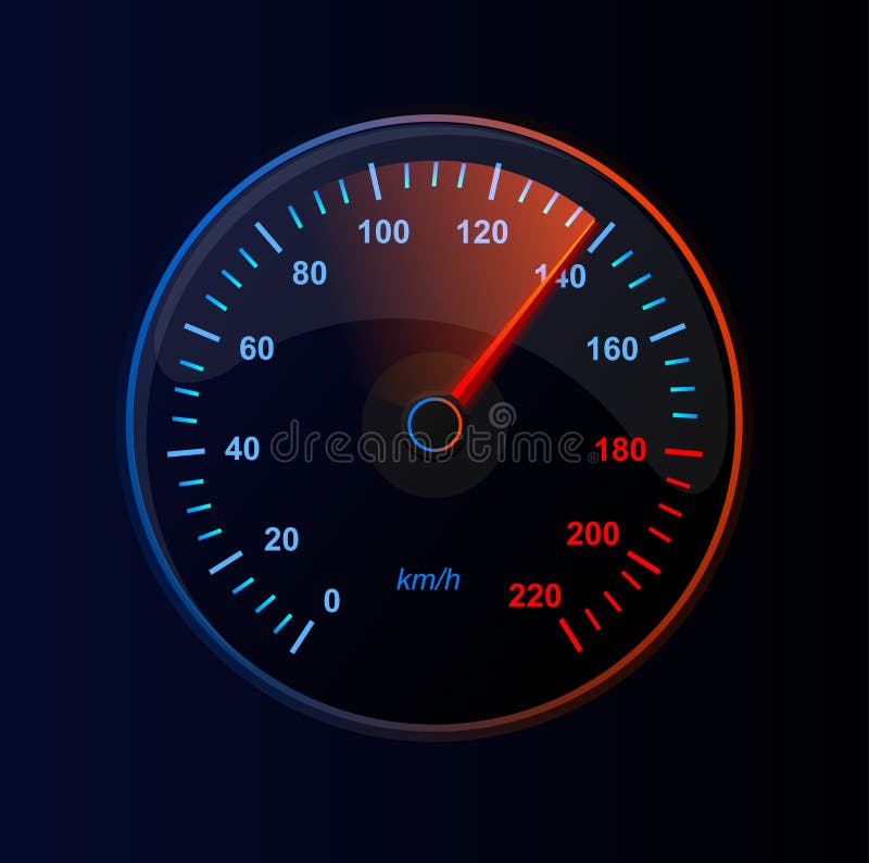Vector Speedometer stock vector. Illustration of power - 26272647
