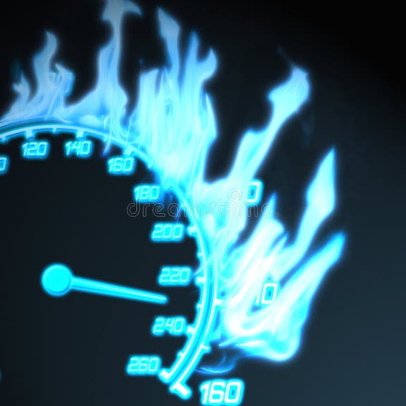 Speedometer on fire stock illustration. Illustration of smoke - 13473806