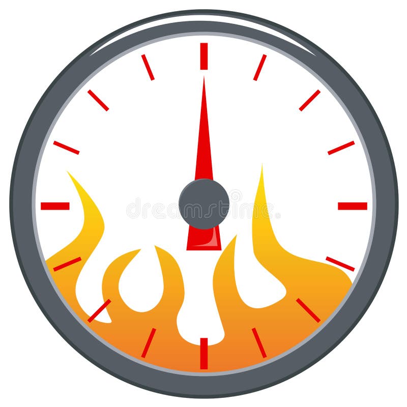 Speedometer with flames stock illustration. Illustration of flaming ...