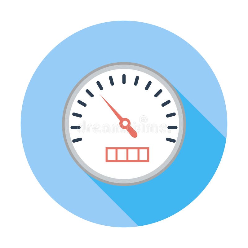 Speedometer flat icon. stock vector. Illustration of cartoon - 94286822