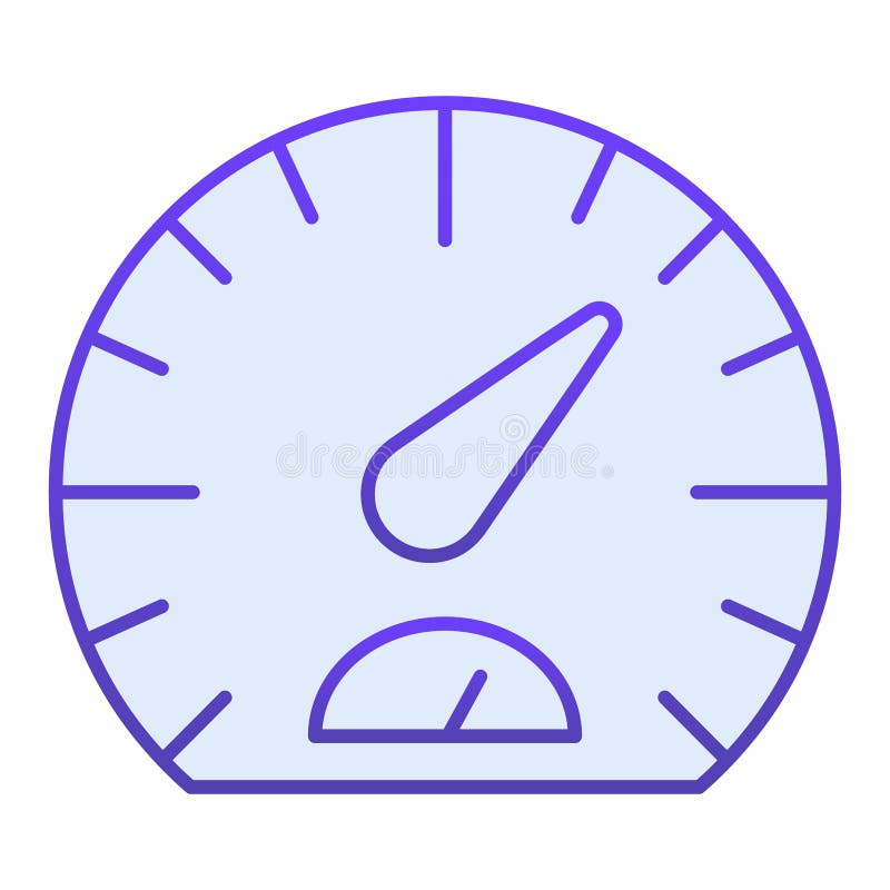Speedometer Flat Icon. Tachometer Blue Icons in Trendy Flat Style Stock ...