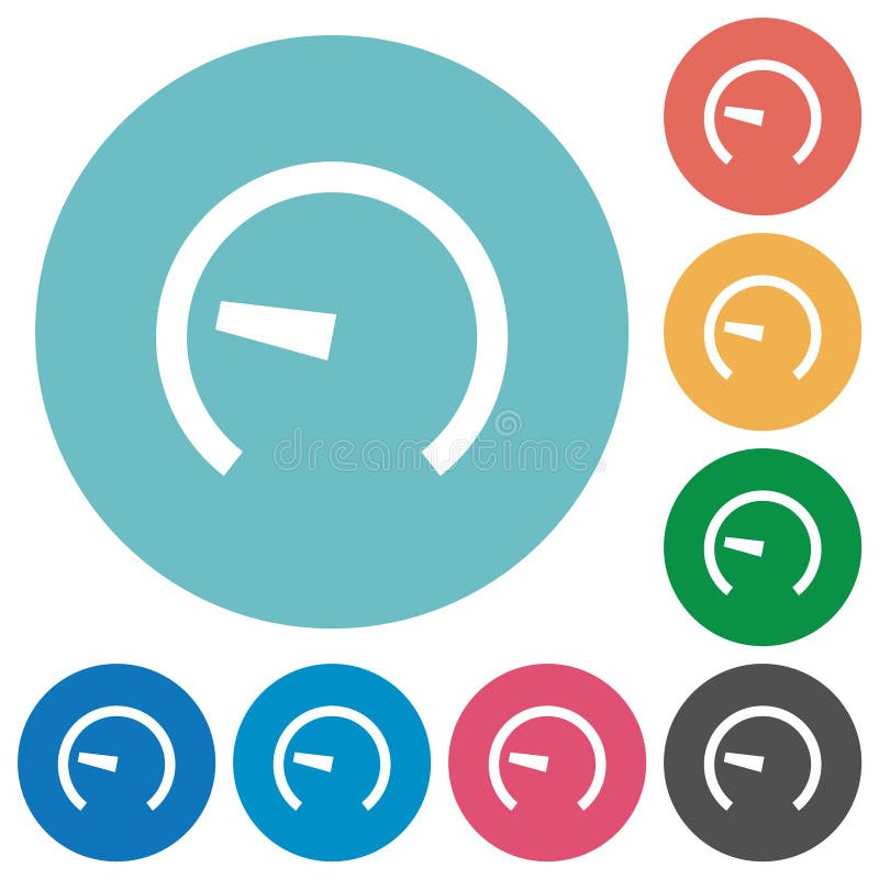Speedometer Flat Icon. Tachometer Blue Icons in Trendy Flat Style Stock Vector - Illustration of ...