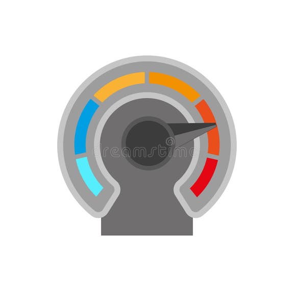 Speedometer in Flat Style. High Speed. Progress Bar. Speed Dial ...