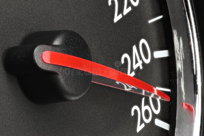 Speedometer at full speed stock image. Image of dynamic - 98159289