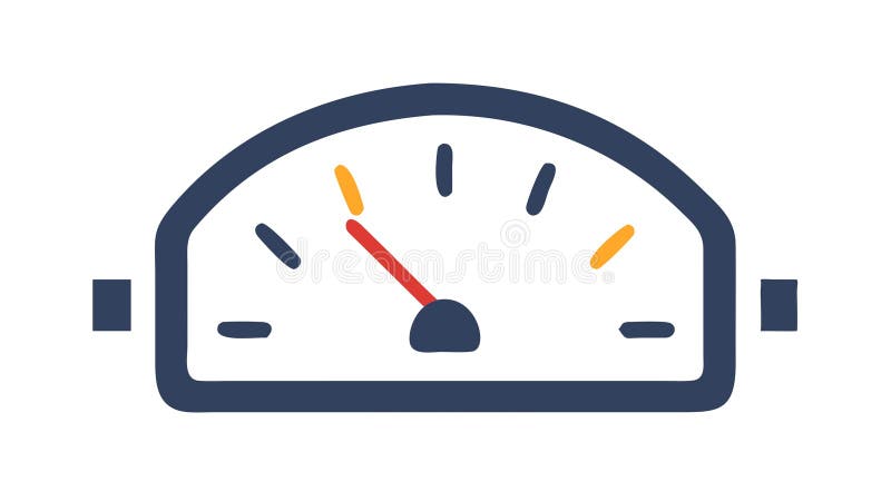 Speedometer or Gauge Icon, Measurement, Performance, Flat Style, Vector Design Generative AI ...