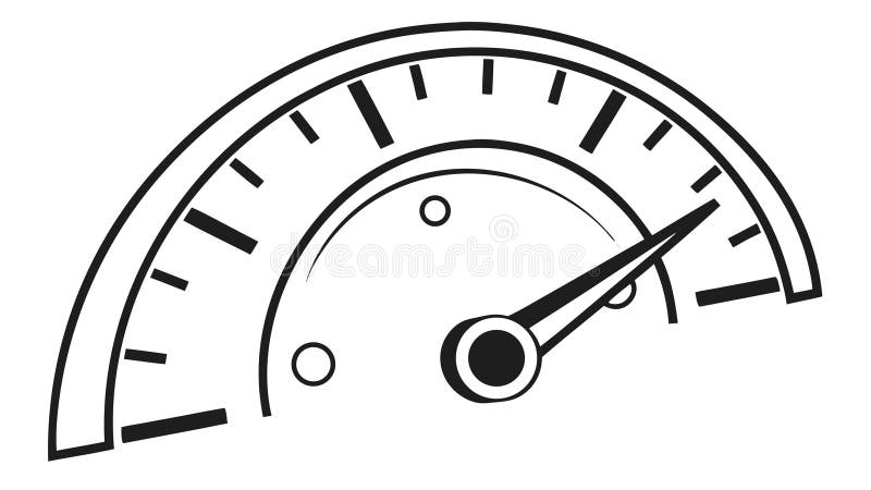 A Speedometer or Gauge Icon for Measuring Speed, Performance, and Progress. Vector Design ...