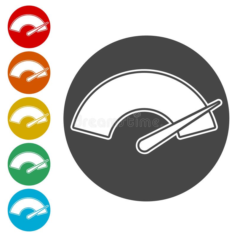 Speedometer or gauge icon stock vector. Illustration of element - 107726239