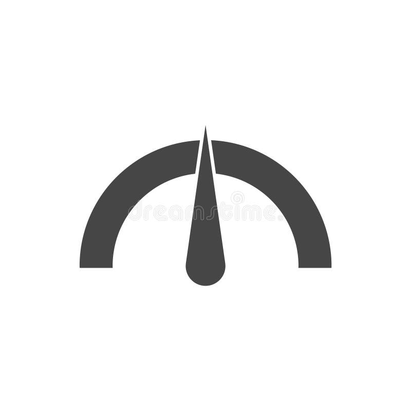 Speedometer or gauge icon stock vector. Illustration of control - 102345741
