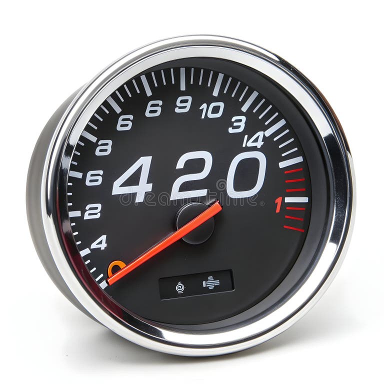 Speedometer Progress Acceleration Isolated on White Background Stock ...