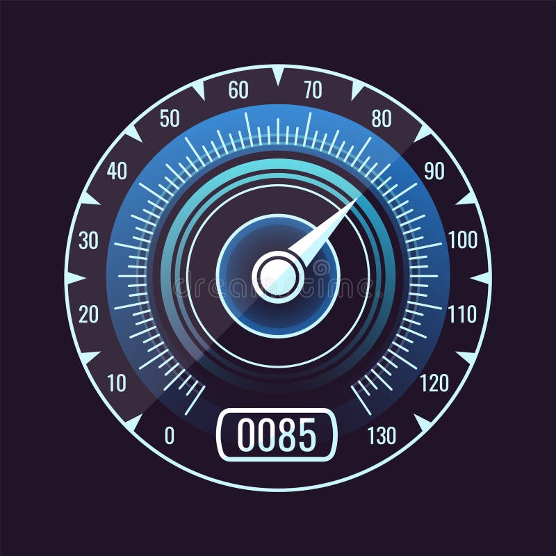 Speedometer High Speed Indication Tracker Stock Vector - Illustration ...