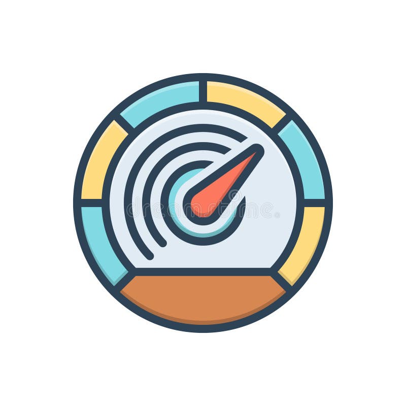 Color Illustration Icon for Speedometer, Accelerate and Arrow Stock ...