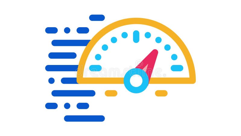 Animated Speedometer Sign. Gauge Level Icon. Risk Level Stock Video ...