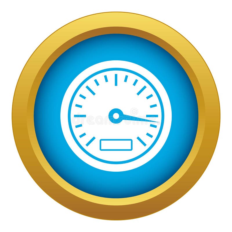 Speedometer Icon Blue Vector Isolated Stock Vector - Illustration of ...