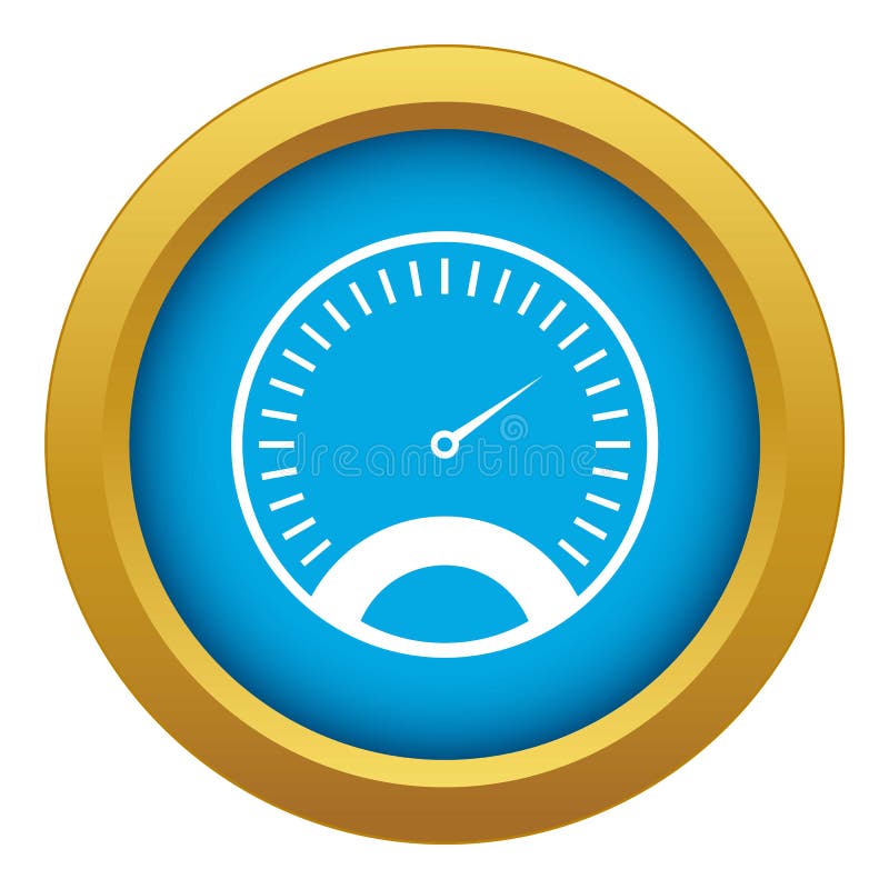 Speedometer Icon Blue Vector Isolated Stock Vector - Illustration of ...