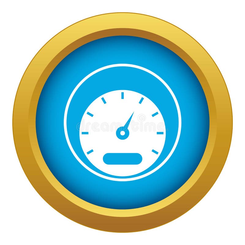 Speedometer Icon Blue Vector Isolated Stock Vector - Illustration of ...