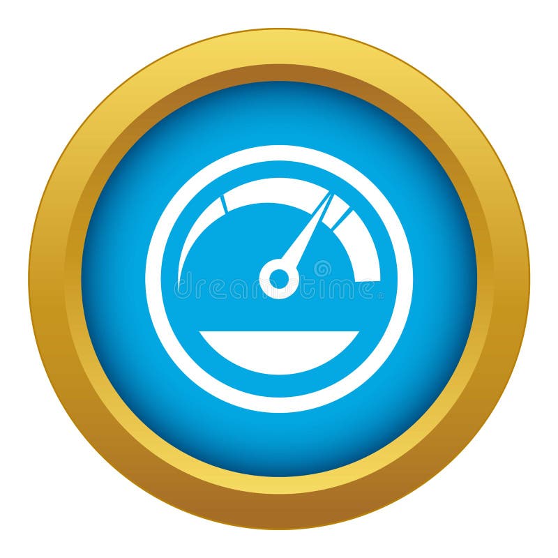 Speedometer Icon Blue Vector Isolated Stock Vector - Illustration of ...