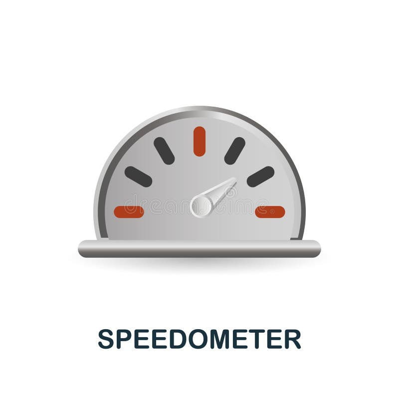 Speedometer Icon. 3d Illustration from Measuring Collection Stock ...