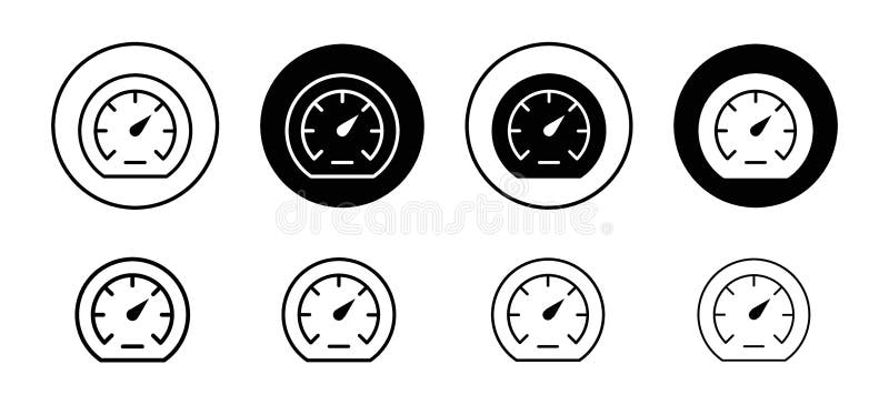 Speedometer Icon Depicting Vehicle Speed and Performance, Suitable for ...