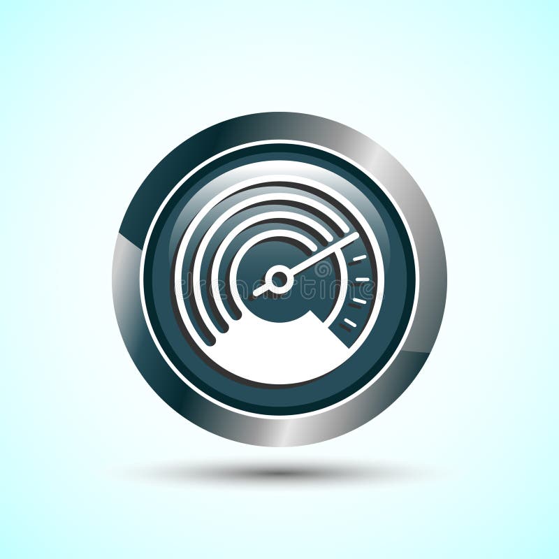 Speedometer Icon Design Illustration, Speed Indicator Sign Symbol, Gray ...
