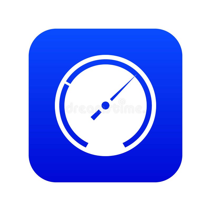 Speedometer Icon Digital Blue Stock Vector - Illustration of design ...