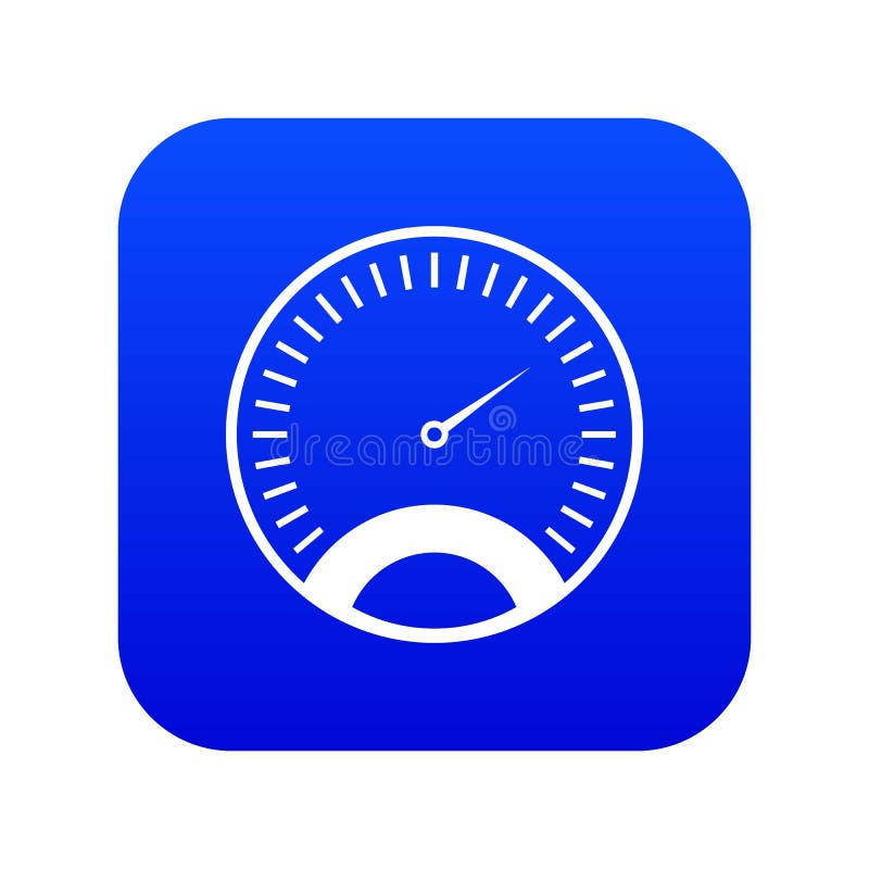 Speedometer Icon Digital Blue Stock Vector - Illustration of blue ...