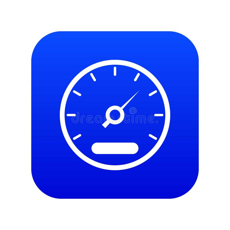 Speedometer Icon Digital Blue Stock Vector - Illustration of design ...