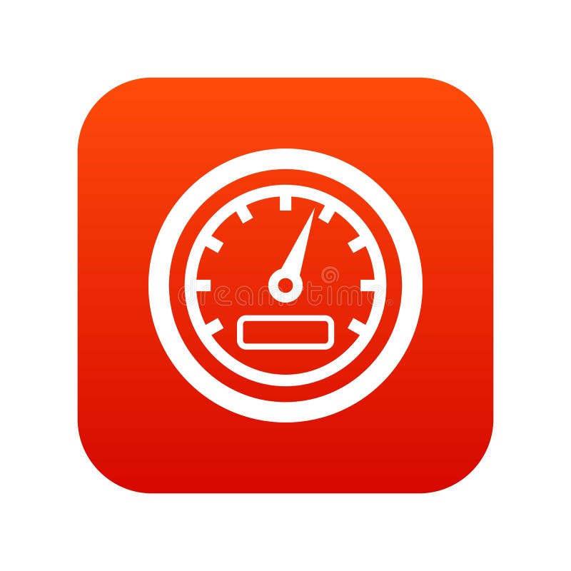 Speedometer Icon Digital Red Stock Illustrations – 389 Speedometer Icon ...