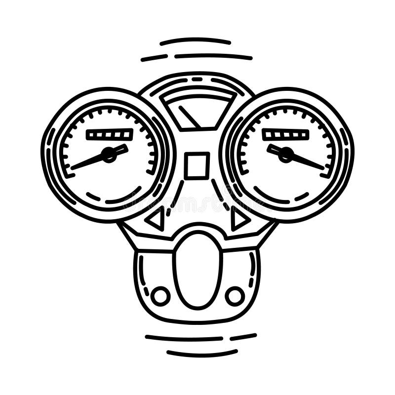 Speedometer Icon. Doodle Hand Drawn or Outline Icon Style Stock Vector ...