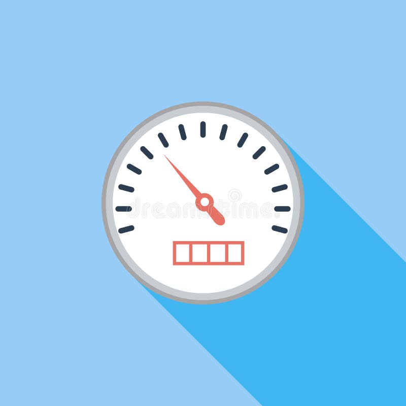 Speedometer flat icon. stock vector. Illustration of design - 95786676